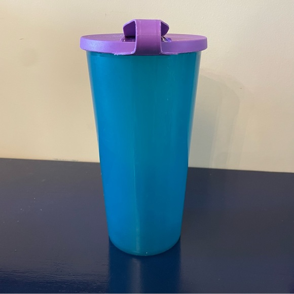 Tupperware | Kitchen | Vintage 9s Tupperware Purple Teal Mega Tumbler ...